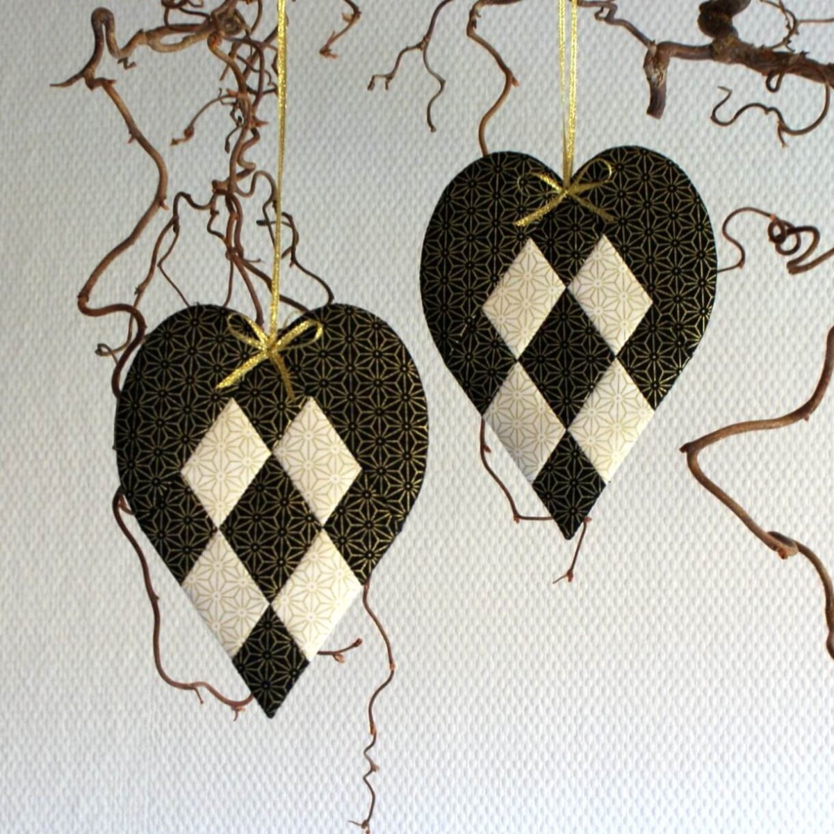 Mønster til hjerte i patchwork