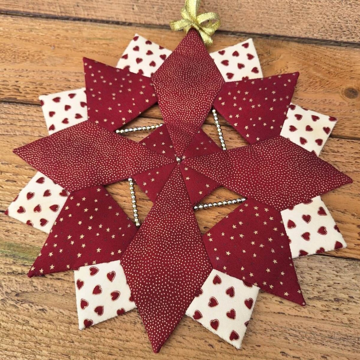 Mønster til julestjerne i patchwork